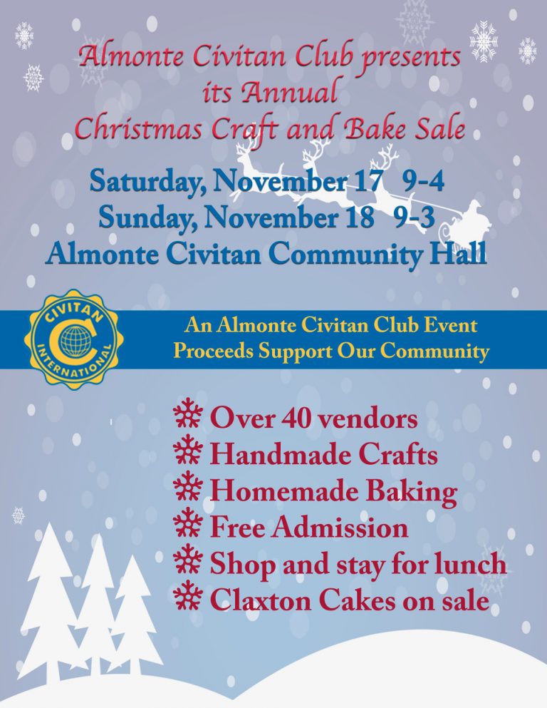 Almonte Civitan Club Christmas Craft Fair – Sunday – ShowWiz